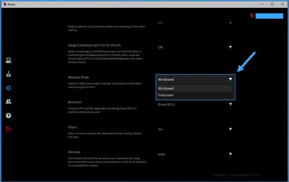 Parsec: Phần mềm điều khiển máy tính từ xa hỗ trợ chơi game